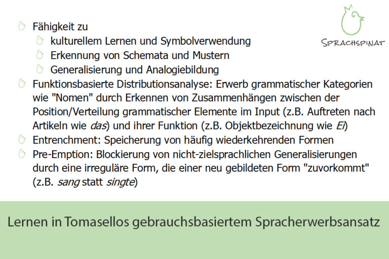 Spracherwerbstheorien & Spracherwerbsforschung – Sprache Spiel Natur